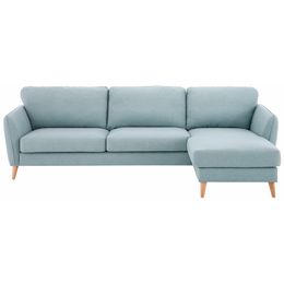 Ecksofa Home Affaire, B:279cm H:88cm T:152cm, gr&uuml;n, Struktur fein (58% Polyester, 22% Polypropylen);Filzoptik (100% Polyester);Webstoff (100%