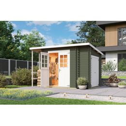 Gartenhaus Nordic Holz, gr&uuml;n, Holz, Gartenh&auml;user, "Vilano 3", mit 3 getrennten Bereiche