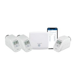 homematic IP Heizk&ouml;rperthermostat "Bundle Starter Set Heizen mit 3x Heizk&ouml;rperthermostat Basic", 3, wei&szlig;, Heizk&ouml;rperthermostate, Access Point