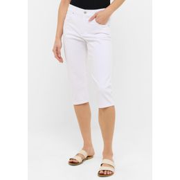 Angels Damen Caprijeans "ANACAPRI", wei&szlig;, Gr. 44, Denim/Jeans, Obermaterial: 97% Baumwolle, 3% Elasthan, Jeans, mit Stretch