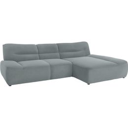 Ecksofa DOMO collection, B:288cm H:81cm T:175cm, grün, Wohnzimmer, Sofas, "Cesena moderne Polsterecke mit flachen Armlehnen, L-Form", fester