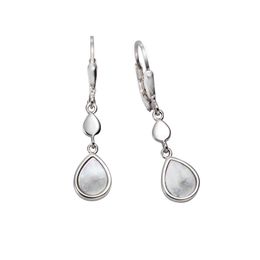 Vivance Damen Paar Ohrh&auml;nger "925 Silber Perlmutt Tropfen", one-size, Silber 925 (Sterlingsilber), wei&szlig;, Silber 925 (Sterlingsilber), Ohrringe