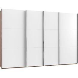 Schwebet&uuml;renschrank wimex, B:350cm H:236cm T:65cm, wei&szlig;, Schr&auml;nke, "Level by fresh to go", mit Synchron&ouml;ffnung
