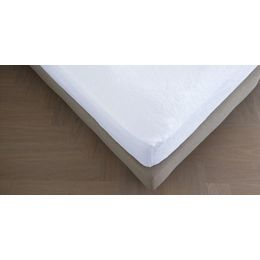 Matratzenschutzbezug Kayori, B:130cm H:7cm L:220cm, wei&szlig;, Bezug: 80% Baumwolle, 20% Polyester, Matratzenzubeh&ouml;r, "Saiko"
