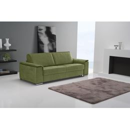 Schlafsofa Egoitaliano, B:234cm H:85cm T:102cm, grün, Wohnzimmer, Sofas, "Cecilia, modern & elegant, erstklassiger Sitzkomfort, Dauerschläfer", inkl.