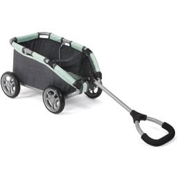 Bayer Chic 2000 CHIC2000 Jungen Puppen Ziehwagen "Skipper, Jeans Grey-Mint", grün, B:46cm H:29cm T:46cm, Puppenausstattungen