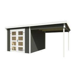 Gartenhaus-Anbaudach Nordic Holz, B:250cm H:210,9cm T:300cm, beige, Holz, Gartenhaus-Anbaud&auml;cher, "ZAMBEZI ANBAU", Flachdach