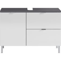 Waschbeckenunterschrank Germania, B:80cm H:56cm T:34cm, wei&szlig;, Schr&auml;nke, "GW-Mauresa", in 2 Breiten, mit Schublade (+ Klappe), Soft-Close, Made in