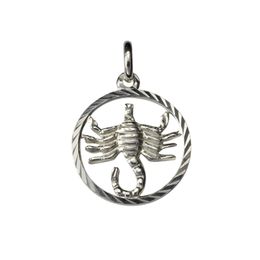 Vivance Damen Kettenanh&auml;nger "925/- Sterling Silber Sternzeichen Skorpion", one-size, Silber 925 (Sterlingsilber), 0,8 g, wei&szlig;, Silber 925