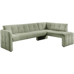 Essbank, B:245cm H:83cm T:159cm, grün, exxpo - SOFA FASHION, Küche, Sitzbänke, "Barista, bequem und elegant, hohe Bodenfreiheit", Eckbank Barista