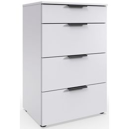 Schubkastenkommode wimex, B:54cm H:84cm T:41cm, wei&szlig;, Spanplatte, Sideboards, "Level by fresh to go", 4 Schubladen mit soft-close Funktion, 54cm