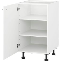 Unterschrank KOCHSTATION, B:50cm H:75cm T:56cm, weiß, Küche, Schränke, ""KS-Scafa" mit zwei Einlegeböden", in verschiedenen Breiten, wahlweise
