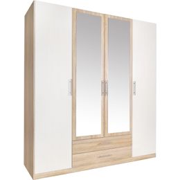 Kleiderschrank wimex, B:180cm H:198cm T:58cm, wei&szlig;, Schlafzimmer, Schr&auml;nke, "Cliff"