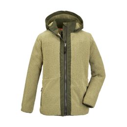 Killtec Jungen Fleecejacke "KOW 129 BYS FLC JCKT", grün, Gr. 140, 100% Polyester, Jacken