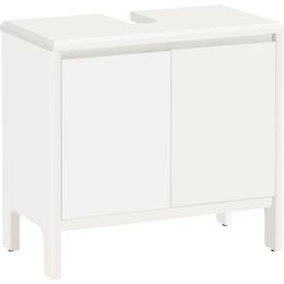 Waschbeckenunterschrank OTTO products, B:60cm H:74cm T:34,2cm, wei&szlig;, Massivholz, Schr&auml;nke, "Jorrick", Breite 60 cm, Kiefer mit Bio &Ouml;l/Wachs