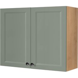 H&auml;ngeschrank Nobilia, B:90cm H:72cm T:37,2cm, gr&uuml;n, K&uuml;che, Schr&auml;nke, ""Cascada", vormontiert, mit zwei Einlegeb&ouml;den", Breite 90 cm