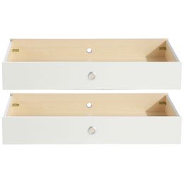 Schubkasten wimex, B:100cm H:16cm T:60cm, wei&szlig;, Kunststoff, Schubladen, "Filou", 2-teilig