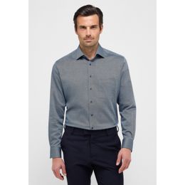 Eterna Herren Langarmhemd "MODERN FIT", blau, Gr. 42, 100% Baumwolle, Hemden, NON IRON (bügelfrei)