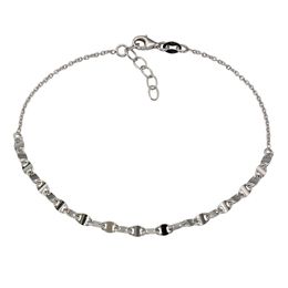 Vivance Damen Fu&szlig;kette "925 Silber rhodiniert glanz", 23+2cm, Silber 925 (Sterlingsilber), wei&szlig;, Silber 925 (Sterlingsilber), Fu&szlig;ketten
