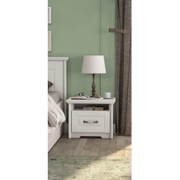 Nachtkommode Home Affaire, B:56cm H:45cm T:42cm, weiß, MDF, Spanplatte, Sideboards, "Evergreen, Maße: B/T/H 56/42/45cm, Soft-Close-Funktion", im