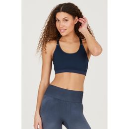 ENDURANCE ATHLECIA ATHLECIA Damen Sport-BH "Sasha", Gr. S, blau, 81% Polyester, 19% Elasthan, unifarben, BHs, mit mittlerem Support und einstellbaren Tr&auml;gern