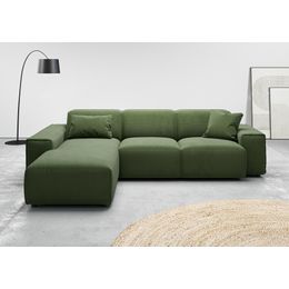 Ecksofa Andas, B:264cm H:71cm T:191cm, grün, 95% Polyester, 5% Nylon, Wohnzimmer, Sofas, "Glimminge L-Form auch in Breitcord, Feincord + Easy
