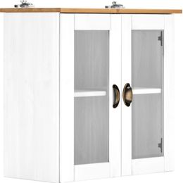 Hängeschrank Home Affaire, B:60cm H:58cm T:30cm, weiß, Massivholz, Badezimmer, Schränke, "Oslo"