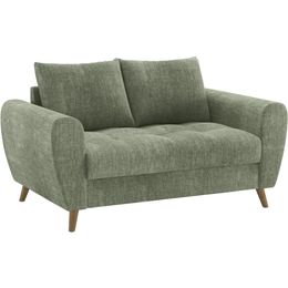 2-Sitzer MR. COUCH, B:160cm H:71cm T:90cm, grün, Dolce (100% Polyester), Sofas, "Blackburn II", Wahlweise mit Kaltschaumpolsterung bis 140 kg