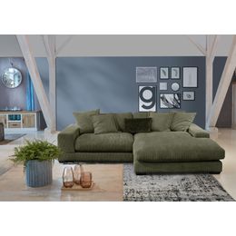 Ecksofa GUTMANN FACTORY, B:280cm H:57cm T:190cm, grün, 100% Polyester, Wohnzimmer, Sofas