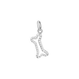 Vivance Damen Kettenanh&auml;nger "925/- Sterling Silber rhodiniert Knochen", one-size, Silber 925 (Sterlingsilber), 0,5 g, wei&szlig;, Silber 925