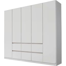 Dreht&uuml;renschrank Rauch, B:226cm H:210cm T:54cm, wei&szlig;, Holzwerkstoff, Schr&auml;nke, "Kleiderschrank Schrank Garderobe Garderobenschrank MAINZ", grifflose