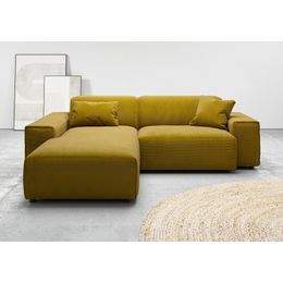 Ecksofa Andas, B:234cm H:71cm T:191cm, grün, 95% Polyester, 5% Nylon, Wohnzimmer, Sofas, "Glimminge L-Form auch in Breitcord, Feincord + Easy
