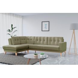 Sit & More Ecksofa SIT & MORE, B:298cm H:90cm T:198cm, gr&uuml;n, 100% PES, Wohnzimmer, Sofas, "Lavida L-Form", wahlweise mit Kippfunktion und Bettkasten