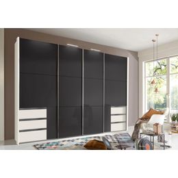 Schwebetürenschrank wimex, B:300cm H:216cm, weiß, Schränke, "Level by fresh to go", mit Glastüren und Synchronöffnung