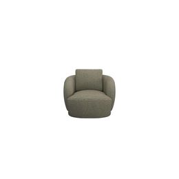 Sessel FLEXLUX, B:90cm H:85cm T:92cm, grün, 62% Polyester, 17% Cotton, 14% Viscose, 7% Linen, Wohnzimmer, Sessel, "Torino, rund, drehbar, Einzelsofa,