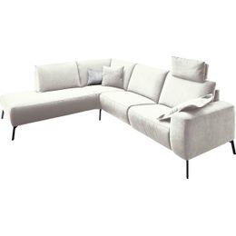 Ecksofa Inosign, B:263cm H:85cm T:90cm, weiß, Luxus-Microfaser weich (98% Polyester, 2% Nylon);Easy Care (100% Polyester), Wohnzimmer, Sofas,