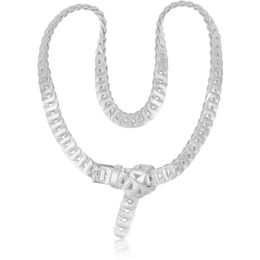 Damen Lederg&uuml;rtel "Element", wei&szlig;, Basic, Collezione Alessandro, unifarben, Leder, G&uuml;rtel, aus dutzenden Lederelementen
