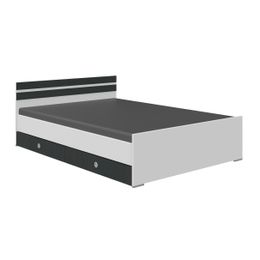 Bett wimex, B:146cm H:71cm L:205cm, wei&szlig;, Betten, "Joker, G&auml;stebett", Liegefl&auml;chen 90 oder 140x200cm, farbliche Akzente am Kopfteil