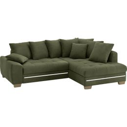 Ecksofa MR. COUCH, B:243cm H:88cm T:190cm, grün, Memphis (Grundgewebe - 100% Polyester; Nutzschicht- 90% Polyester / 10% Polyamide), Wohnzimmer,