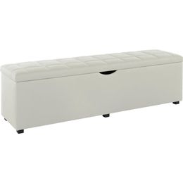 Hockerbank Places of Style, B:160cm H:42cm T:40cm, weiß, Struktur fein (100% Polyester) für Bett Classico, Piazza, Premium und Vega;Struktur (100%