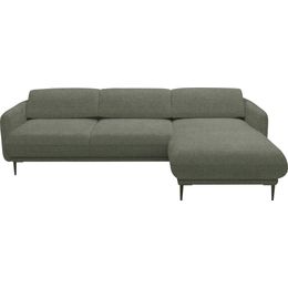 Ecksofa Andas, B:269cm H:73cm T:156cm, grün, 100% Polyester, Wohnzimmer, Sofas, "Skovsende Sitzbreite 245 cm, Rückenlehne stufenlos hochklappbar