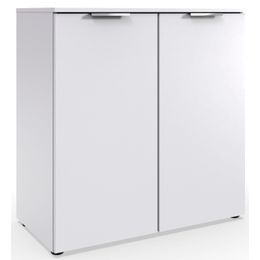 Kommode wimex, B:81cm H:84cm T:41cm, weiß, Spanplatte, Sideboards, "Level by fresh to go", 2-türig mit soft-close Funktion, 81cm breit, 84cm hoch