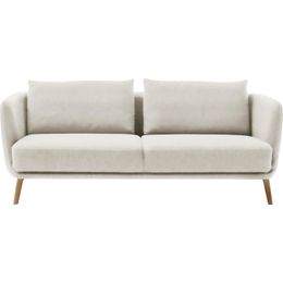 Schöner Wohnen Kollektion 3-Sitzer, B:210cm H:71cm T:91cm, weiß, SCHÖNER WOHNEN-KOLLEKTION, 16% Baumwolle, 79% Polyester, 5% Polyacryl, Sofas, "Pearl - 5 Jahre