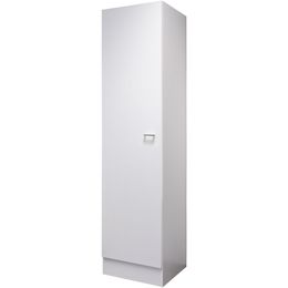 Seitenschrank Flex-Well, B:50cm H:200cm T:57cm, wei&szlig;, Spanplatte, K&uuml;che, Schr&auml;nke, "Lucca", (B x H x T) 50 x 200 x 57 cm, f&uuml;r viel Stauraum