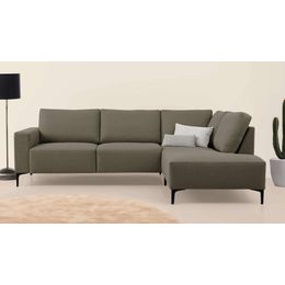 Ecksofa Home Affaire, B:256cm H:85cm T:198cm, grün, 100% Polyester, Wohnzimmer, Sofas, "Tournon, L-Form, Breite 256 cm, Webstoff, Chenille",