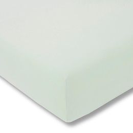 Spannbettlaken Estella, B:150cm, gr&uuml;n, Jersey-Elasthan, Obermaterial: 97% Baumwolle, 3% Elasthan, Bettlaken, "Jersey-Stretch-Spannbetttuch", Der