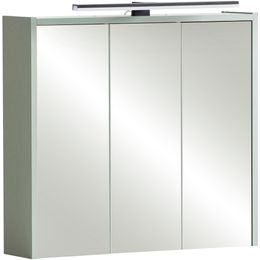 Spiegelschrank Schildmeyer, B:65cm H:62,7cm T:16cm, gr&uuml;n, FSC-zertifizierter Holzwerkstoff, Badezimmer, Schr&auml;nke, "Palermo, Breite 65 cm", Mit
