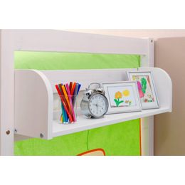 Kinderregal Ticaa, B:80cm H:22cm T:17cm, wei&szlig;, FSC-zertifizierter Holzwerkstoff, Massivholz, Regale, Anbauregal in verschiedenen Breiten, Kiefer