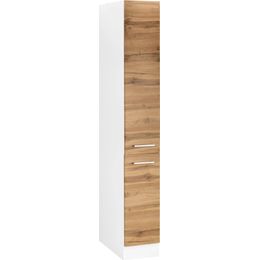 Apothekerschrank KOCHSTATION, B:30cm H:200cm T:60cm, weiß, MDF, Küche, Schränke, "KS-Kehl", Breite 30 cm