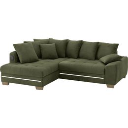 Ecksofa MR. COUCH, B:243cm H:88cm T:190cm, grün, Memphis (Grundgewebe - 100% Polyester; Nutzschicht- 90% Polyester / 10% Polyamide), Wohnzimmer,